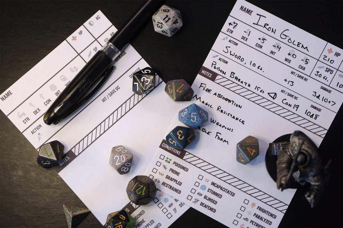 5e NPC Combat Reference Card – Ferrix's Fancies